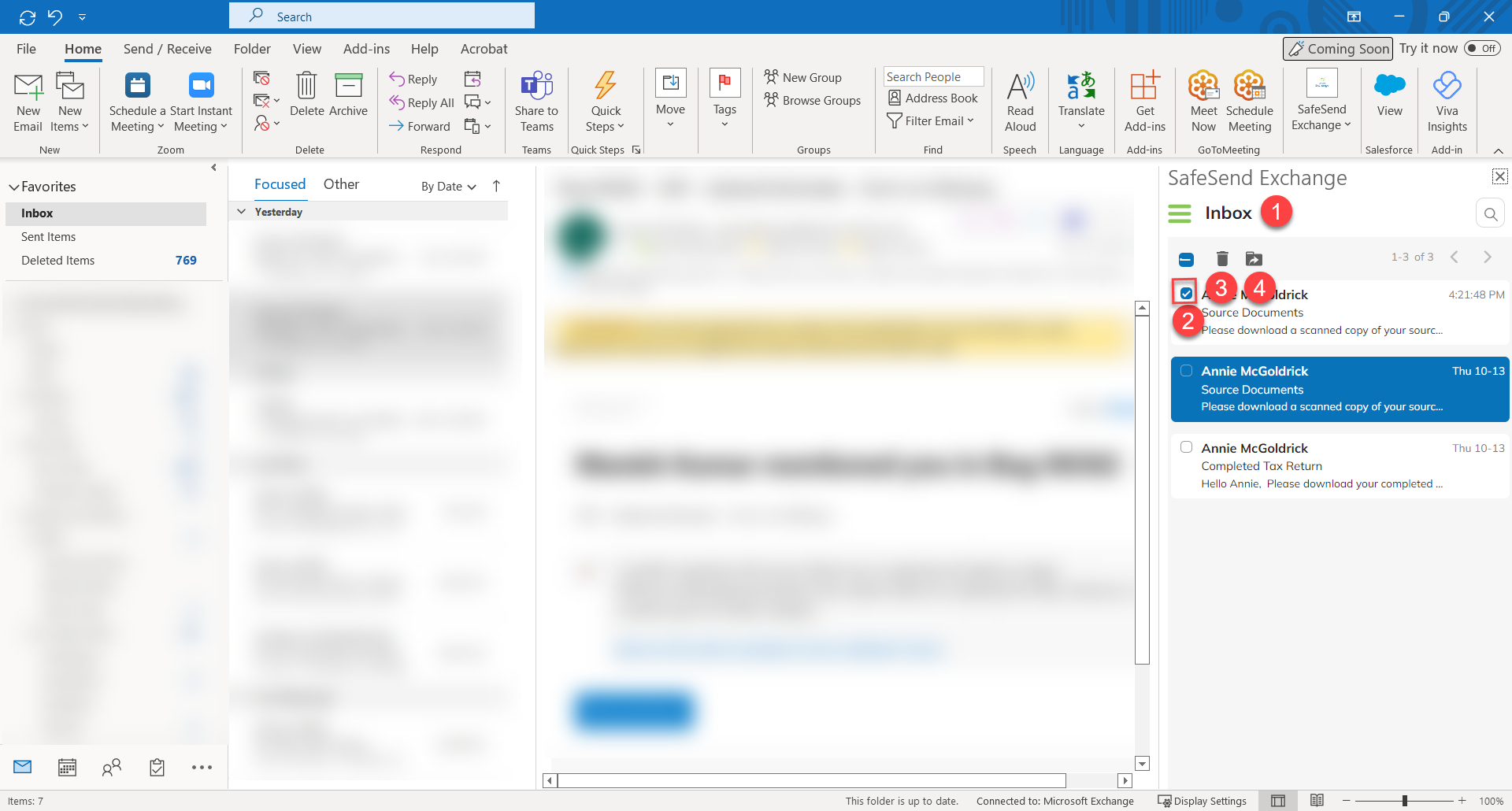 Exchange Outlook® Plug-In – SafeSend