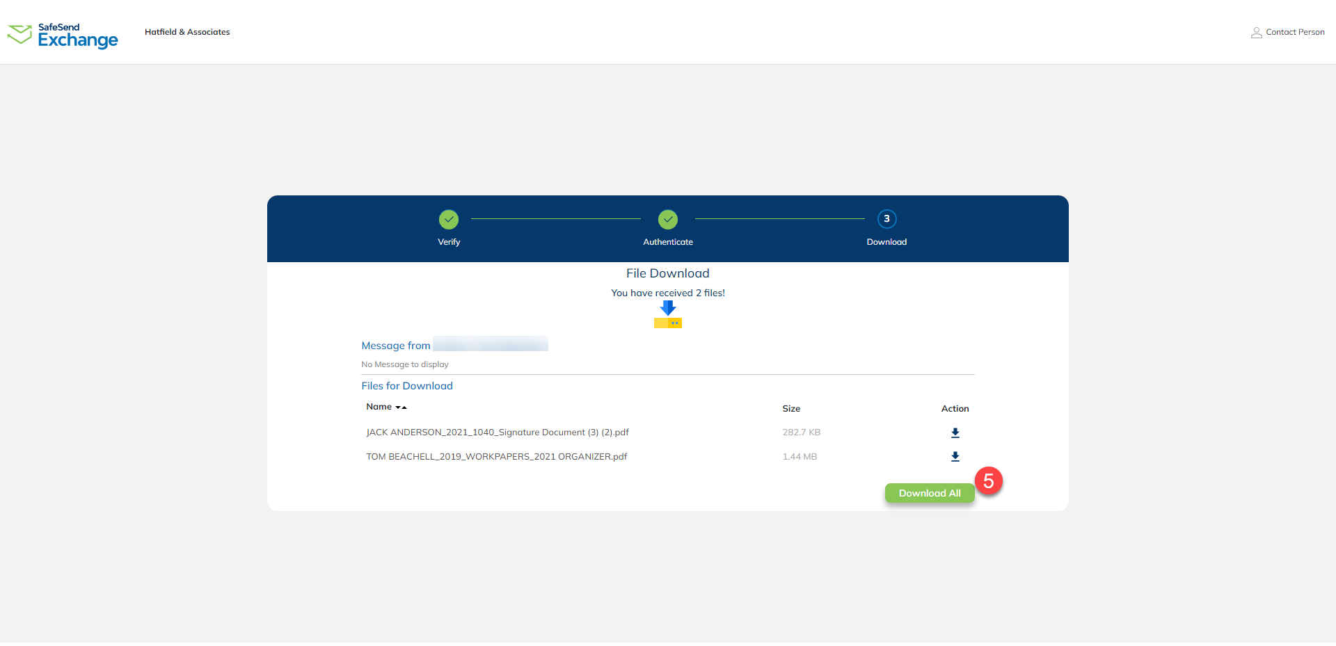 Client Experience: Download Documents – SafeSend