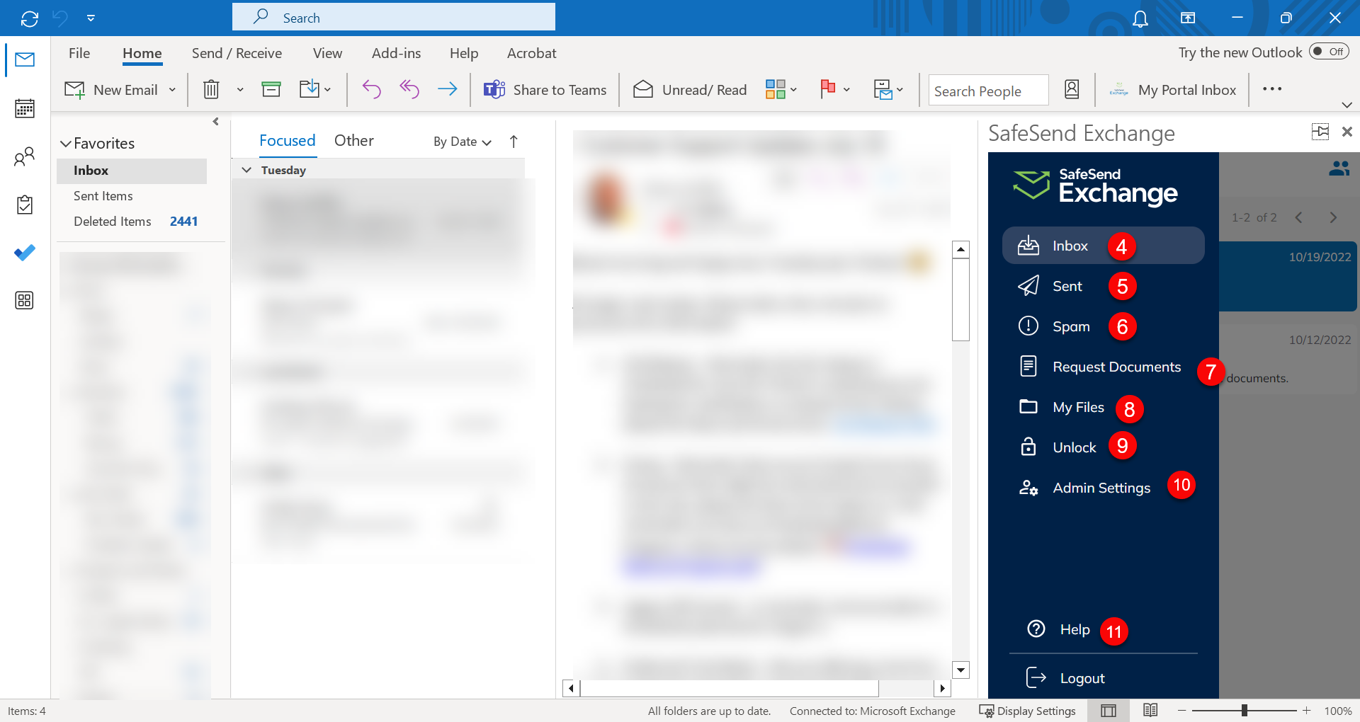 Exchange Outlook® Plug-In – SafeSend