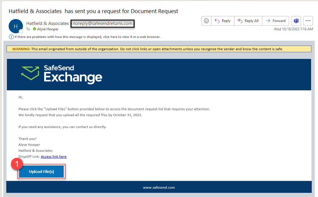 Client Experience: Document Request List – SafeSend