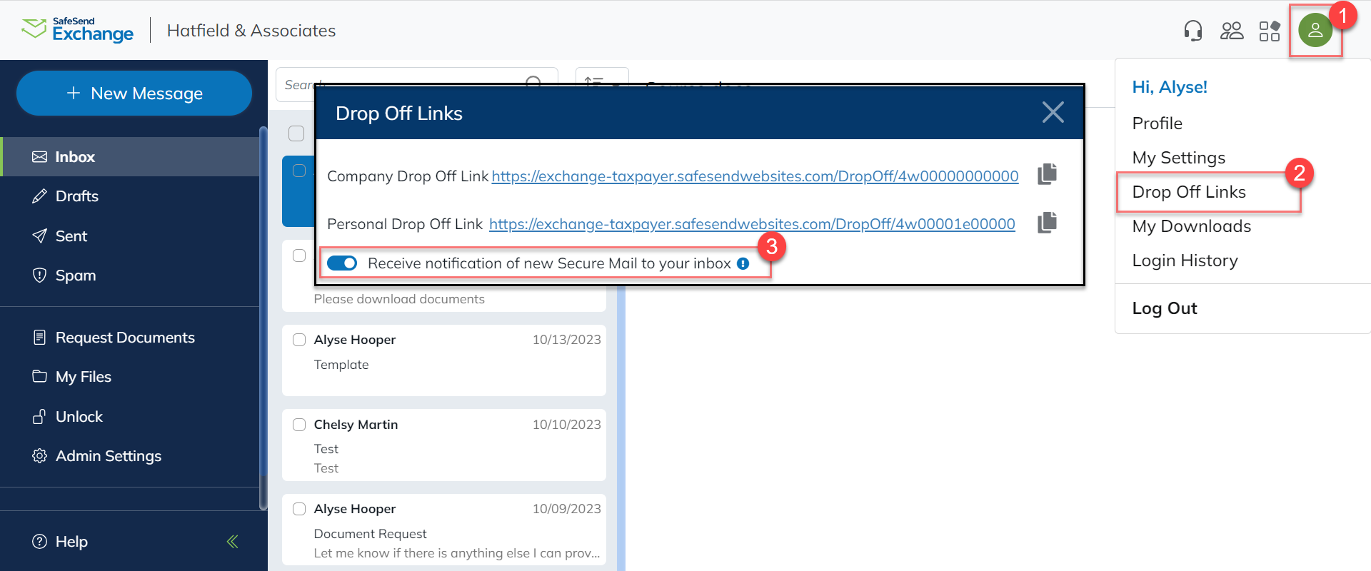 Drop Off Boxes and Links – SafeSend