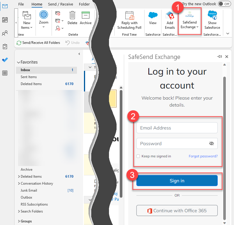 Exchange Outlook® Plug-In – SafeSend