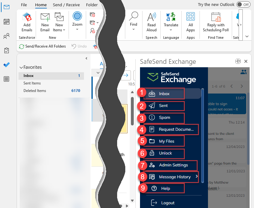 Exchange Outlook® Plug-In – SafeSend