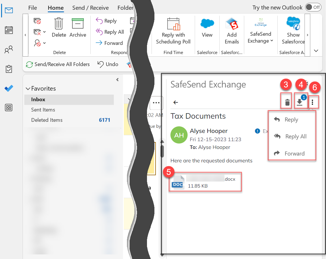 Exchange Outlook® Plug-In – SafeSend
