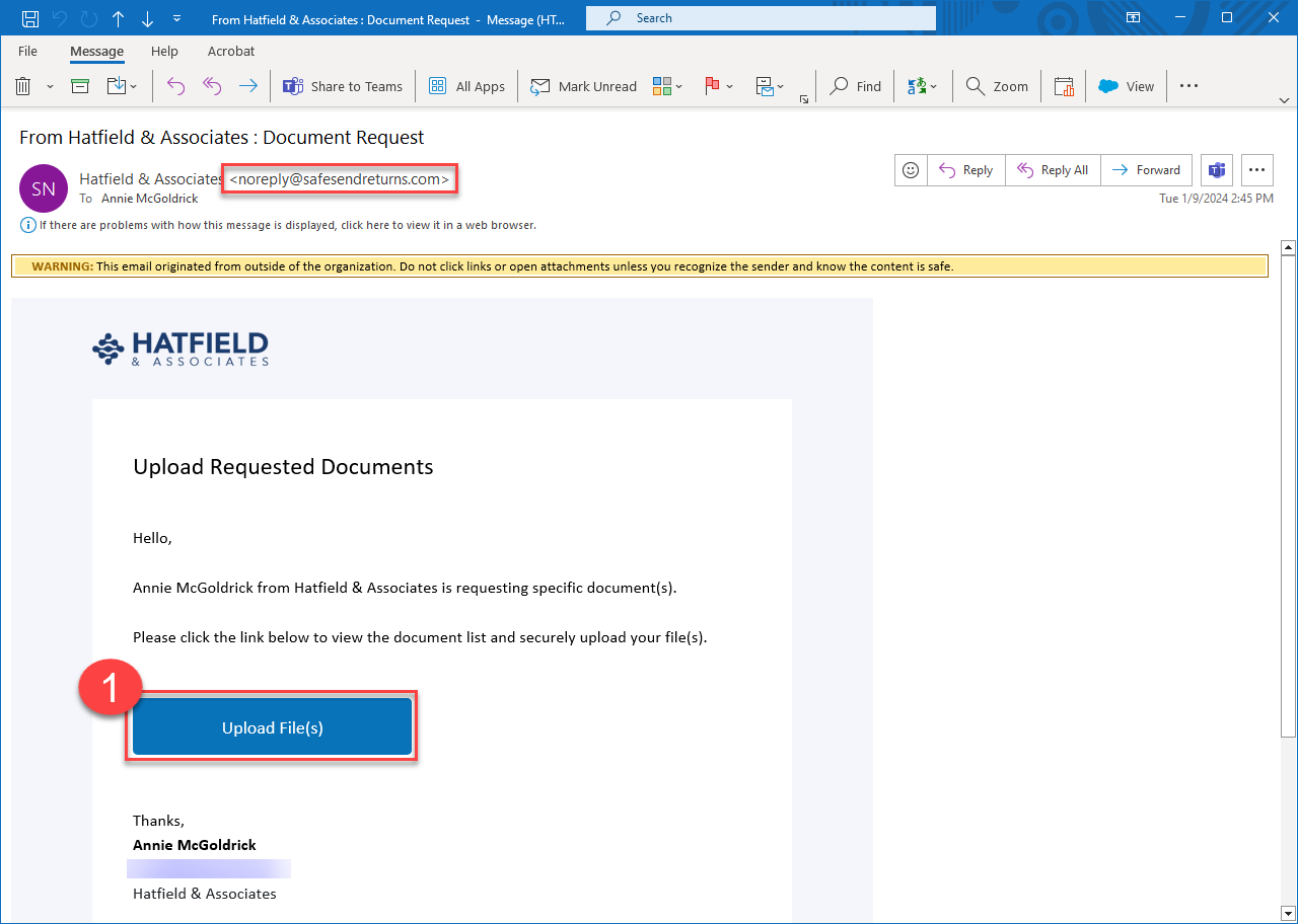 Client Experience: Document Request List – SafeSend