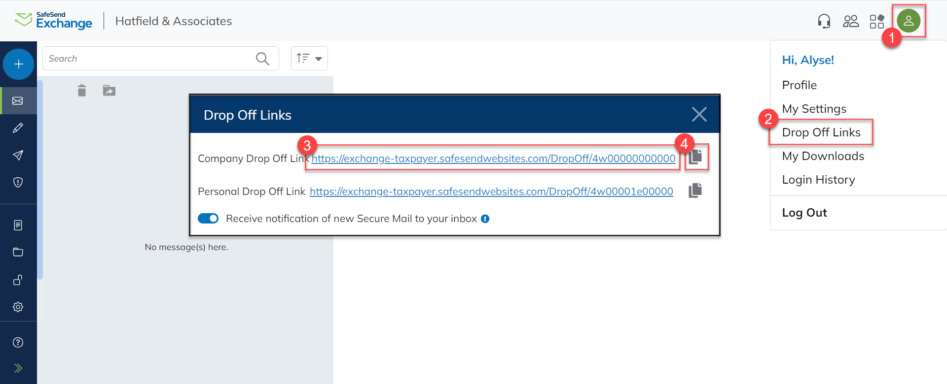 Drop Off Boxes and Links – SafeSend