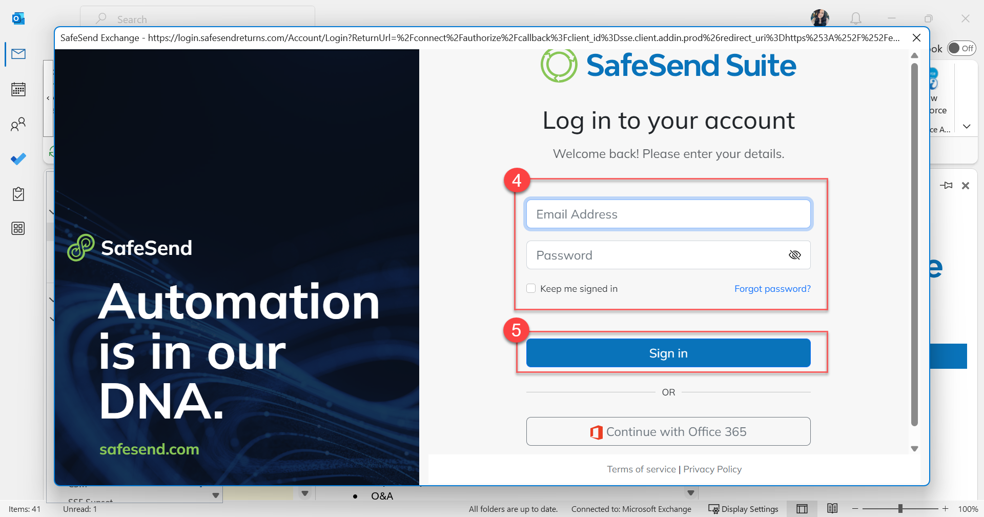 Exchange Outlook® Plug-In – SafeSend