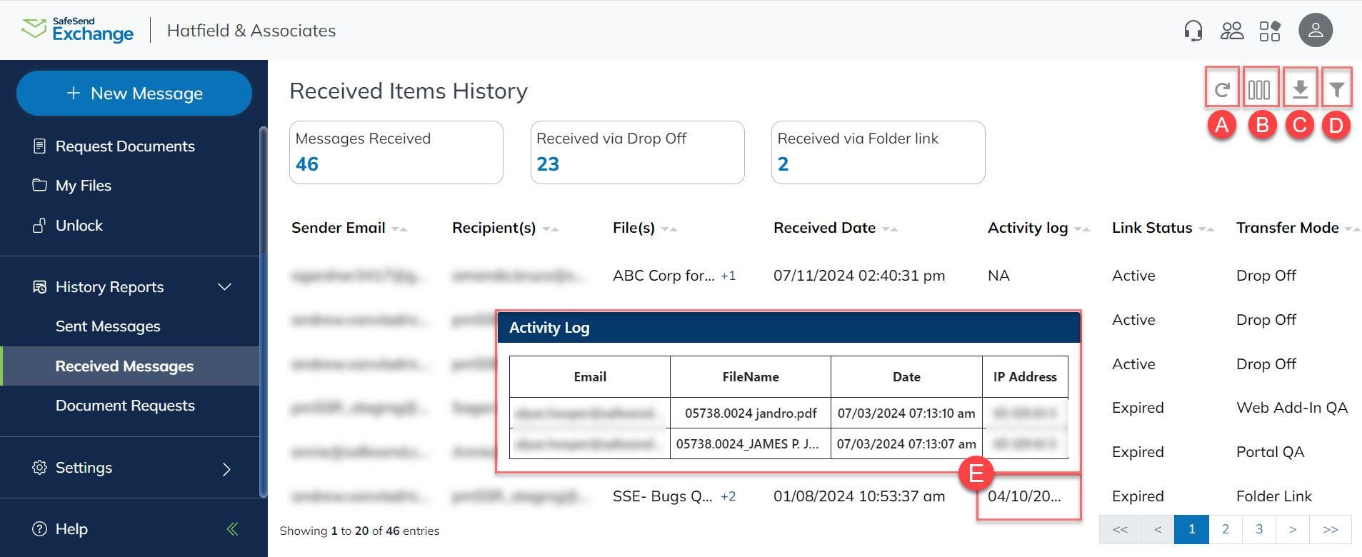 Message History Reports – SafeSend