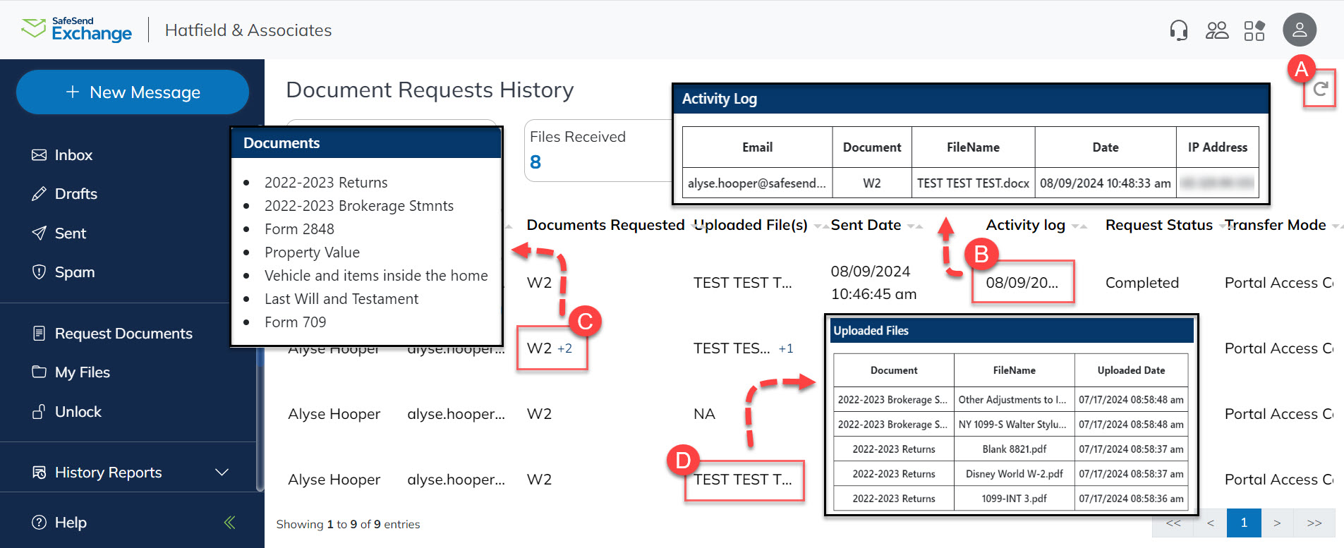 Message History Reports – SafeSend